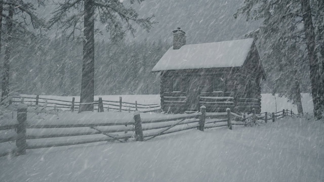 Winter Storm | Winter Snowstorm & Howling Wind - YouTube