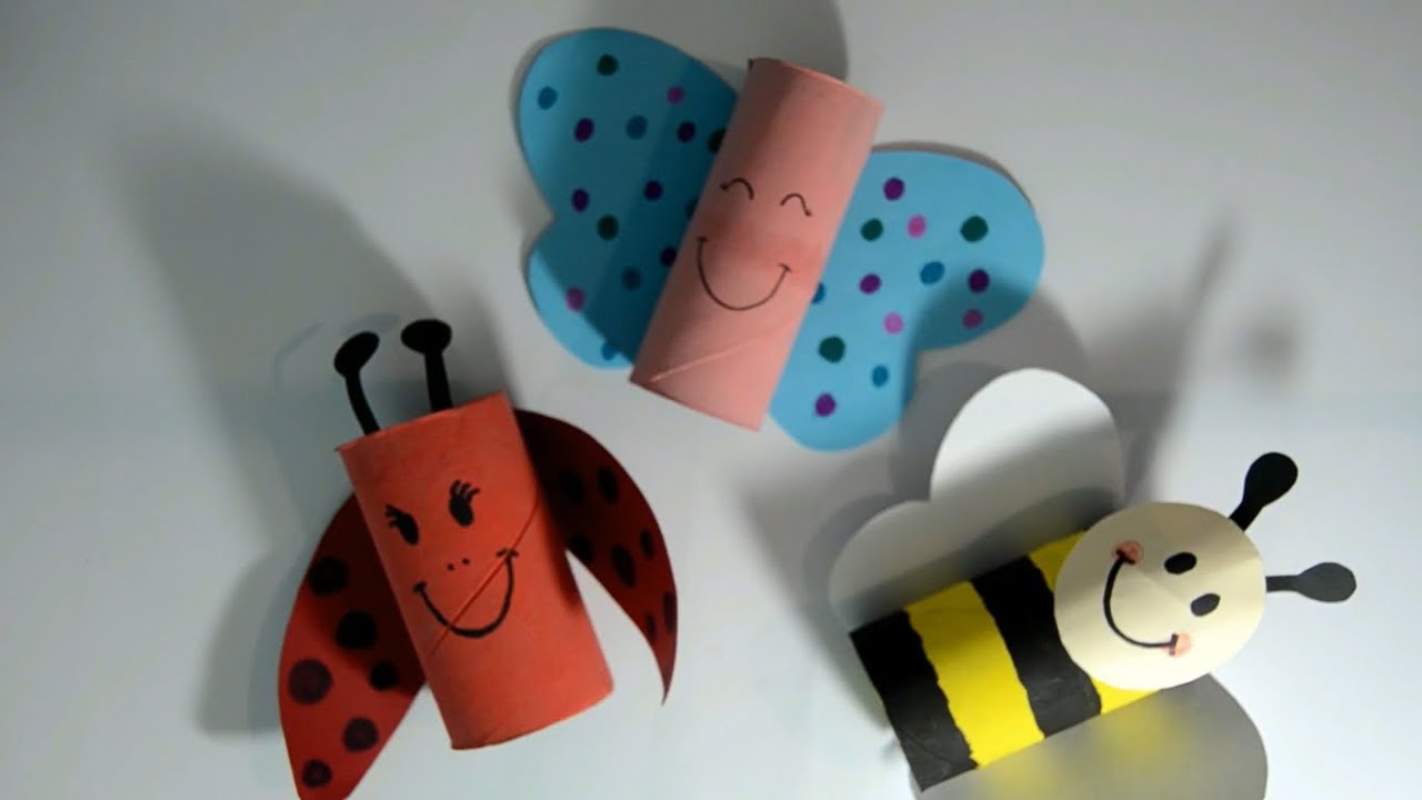 Animales con rollo de papel reciclado - YouTube