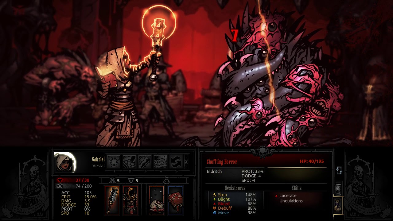 Darkest Dungeon Bloodmoon Run - Shuffling Horror Deathless - YouTube