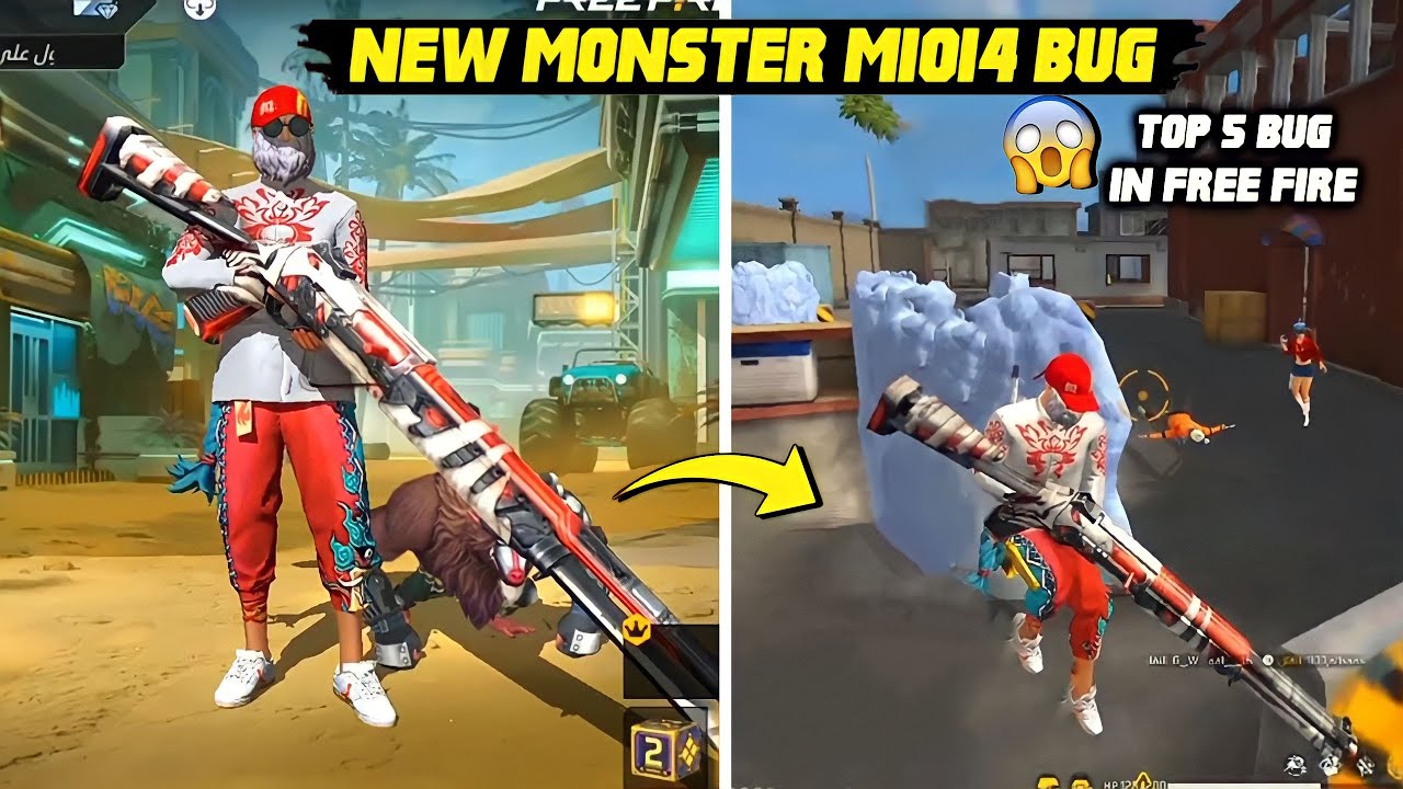 New Big Monster Shotgun M1014 Bug 😱 | Free Fire Top 5 Bugs | New Big ...