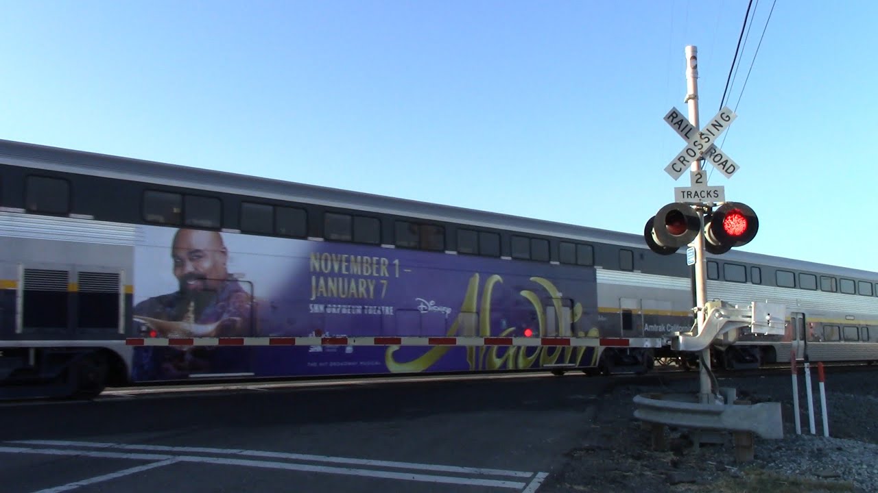 Lewis Road Railroad Crossing AMTK 13 Amtrak California Capitol Corridor ...