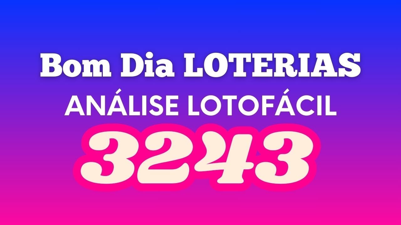 Bom dia loterias! Live com analise para LOTOFÁCIL 3243🎯🙏🍀🏆 - YouTube