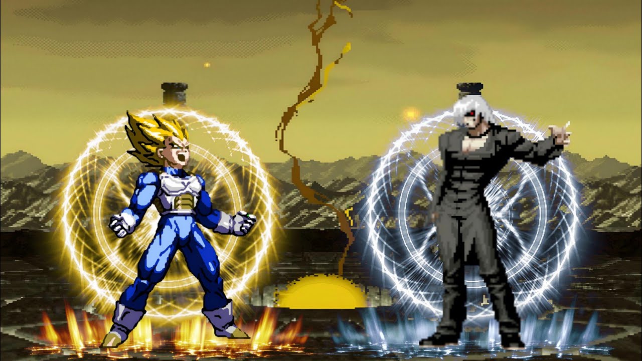 [DBZ vs KOF] Super Vegeta vs Opirus Element - YouTube