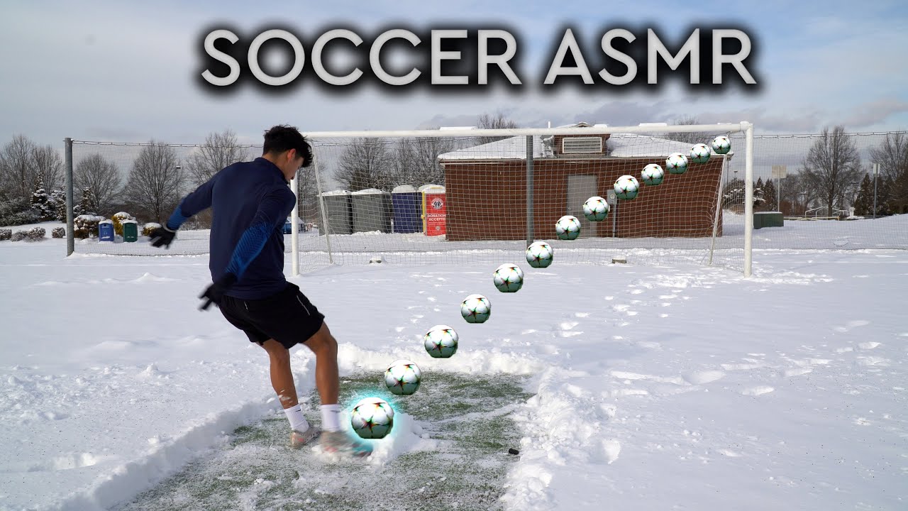 SOCCER ASMR IN THE SNOW + COLD PLUNGE ? | Mic'd Up Training ASMR - YouTube