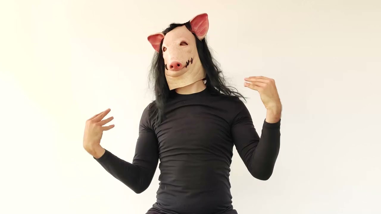 Mascara Saw Pig Cerdo Terror Halloween Disfraz 71137 - YouTube