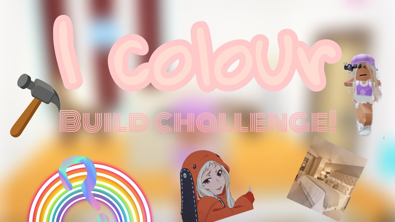 1 colour adopt me building challenge - part 1 - YouTube
