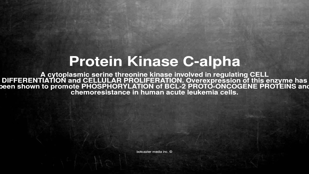 Medical vocabulary: What does Protein Kinase C-alpha mean - YouTube