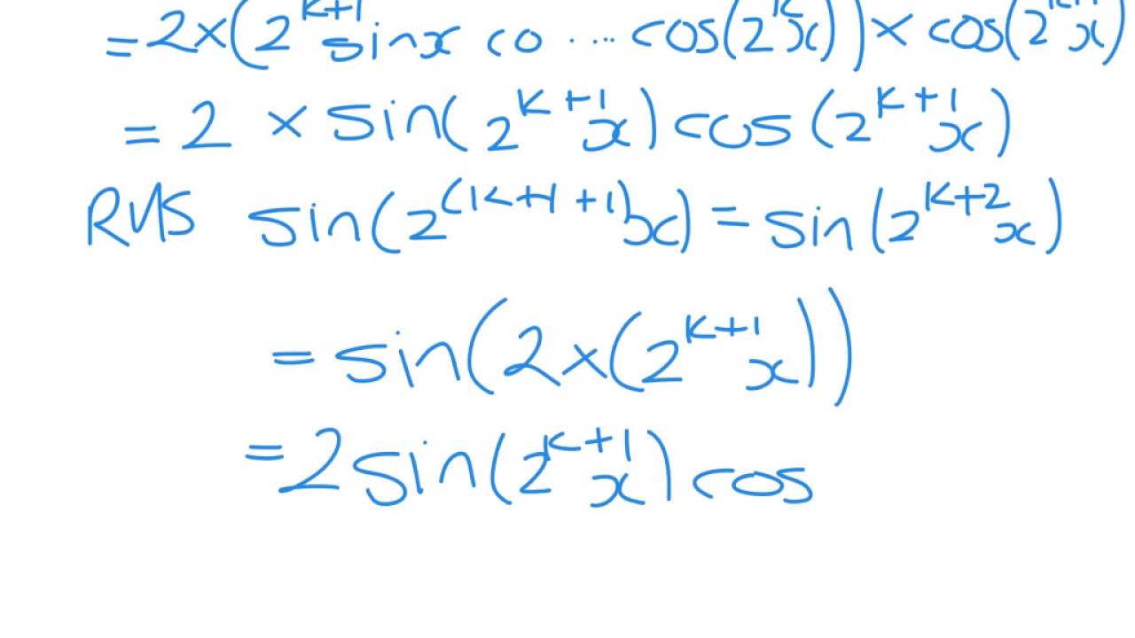 F2 June 2010 Q5 induction and general soln of trig - YouTube