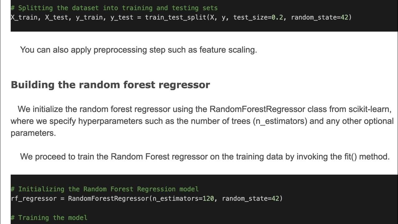 Regression Example with RandomForestRegressor class - YouTube