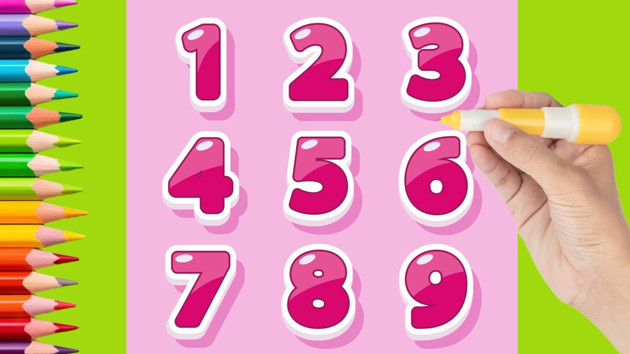 Numbers 1-9 | 123 For Toddlers | Educational For 4 Years Old | 123 Song ...