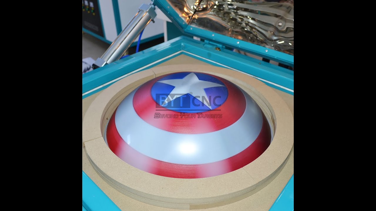 BYTCNC Factory Vacuum forming machine How to Make the Plastic Blow ball ...