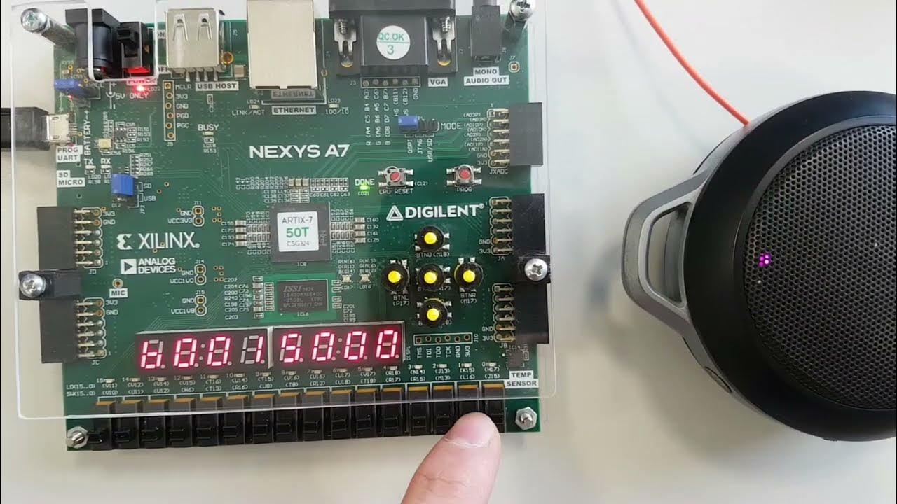 DE1 Project - mono audio output on Nexys A7-50T - YouTube