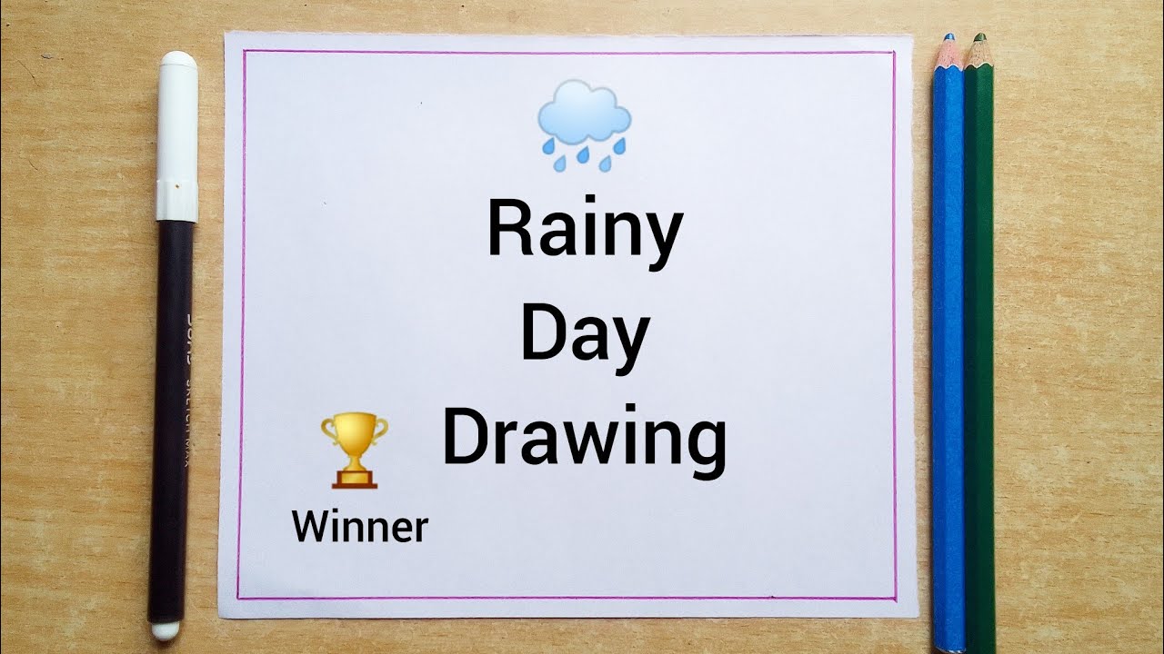 Rainy Season Drawing || How to Draw Rainy Season Drawing Step by Step ...