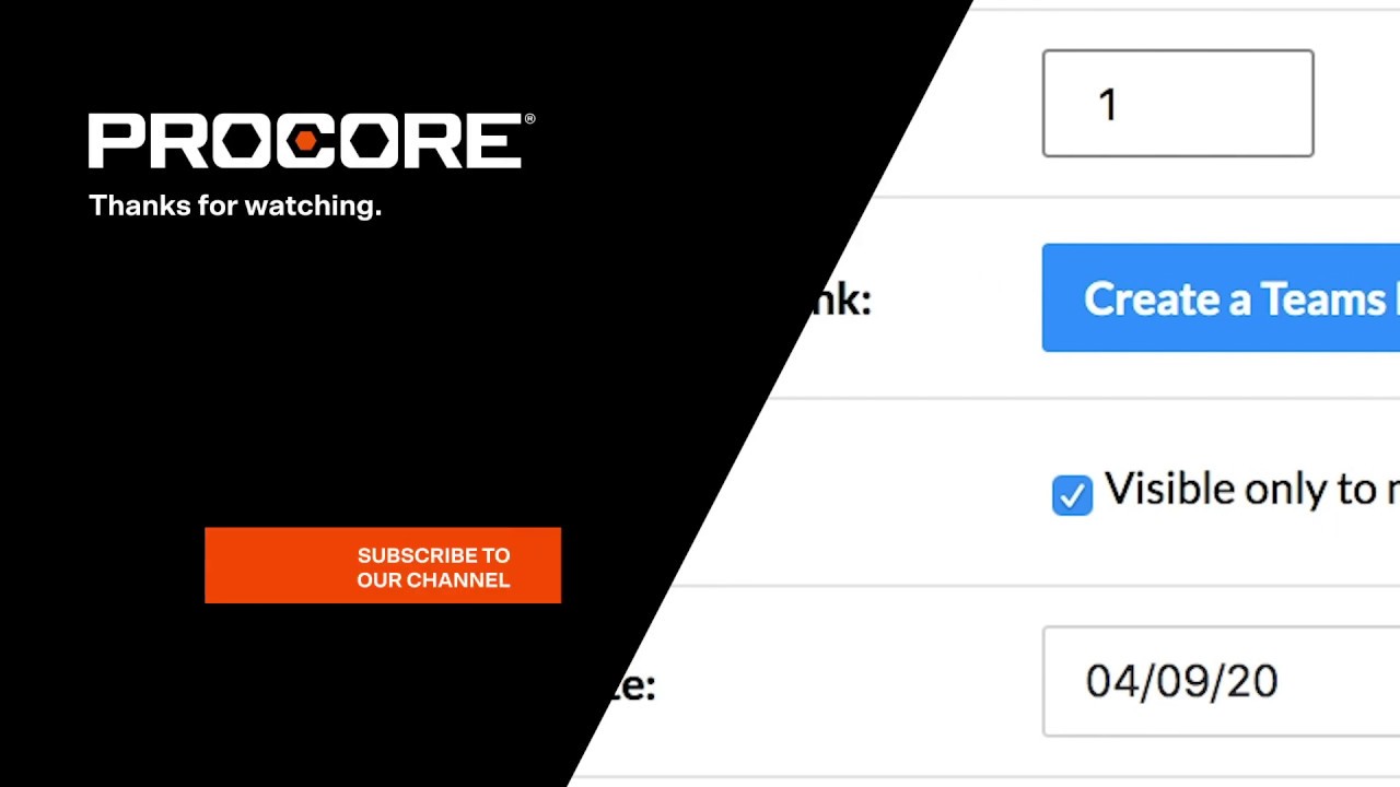 Procore Microsoft Teams Integration - YouTube