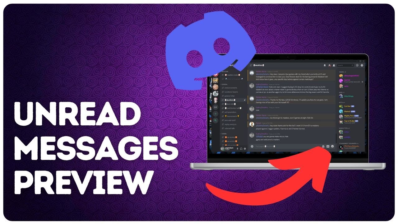 How to enable/disable unread messages preview on Discord? - YouTube
