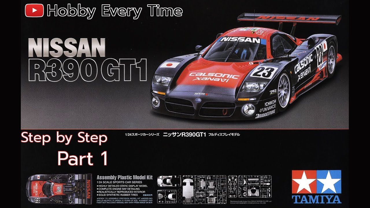 Tamiya Nissan R390 GT1 1:24 Step by Step Part 1 - YouTube