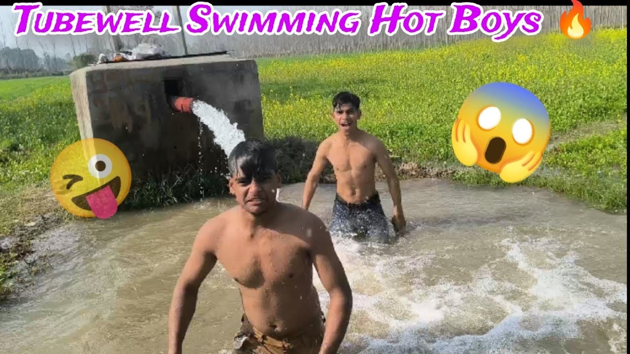 New tubewell swimming hot vlog | village boys tubewell swimming ...