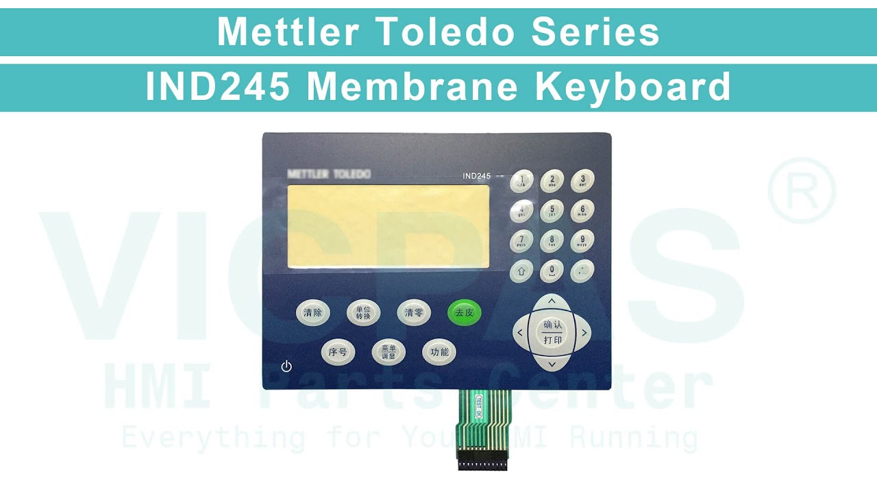Mettler Toledo IND245 Membrane Keypad Switch HMI Repair Replacement ...