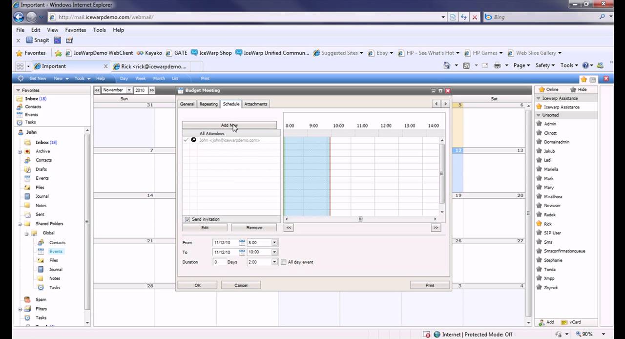 IceWarp - Managing Your Calendar with the IceWarp WebClient - YouTube