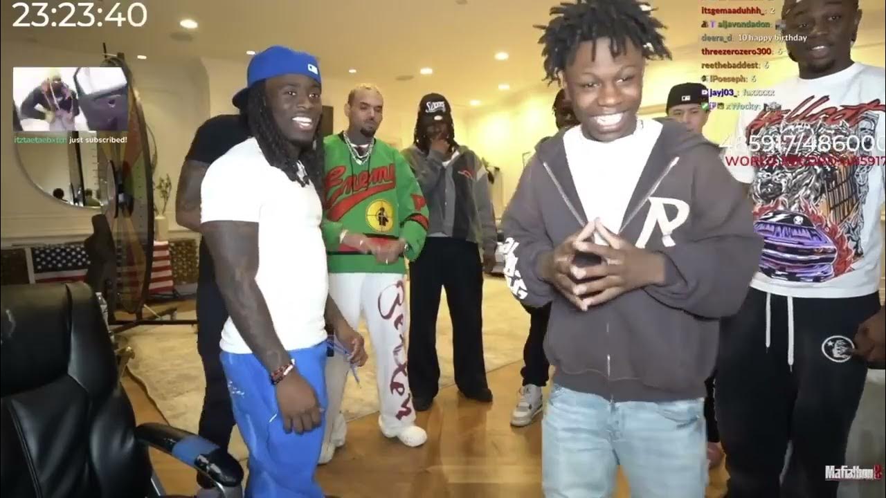 Chris Brown & Duke Dennis teach Kai Cenat how to do a backflip - YouTube