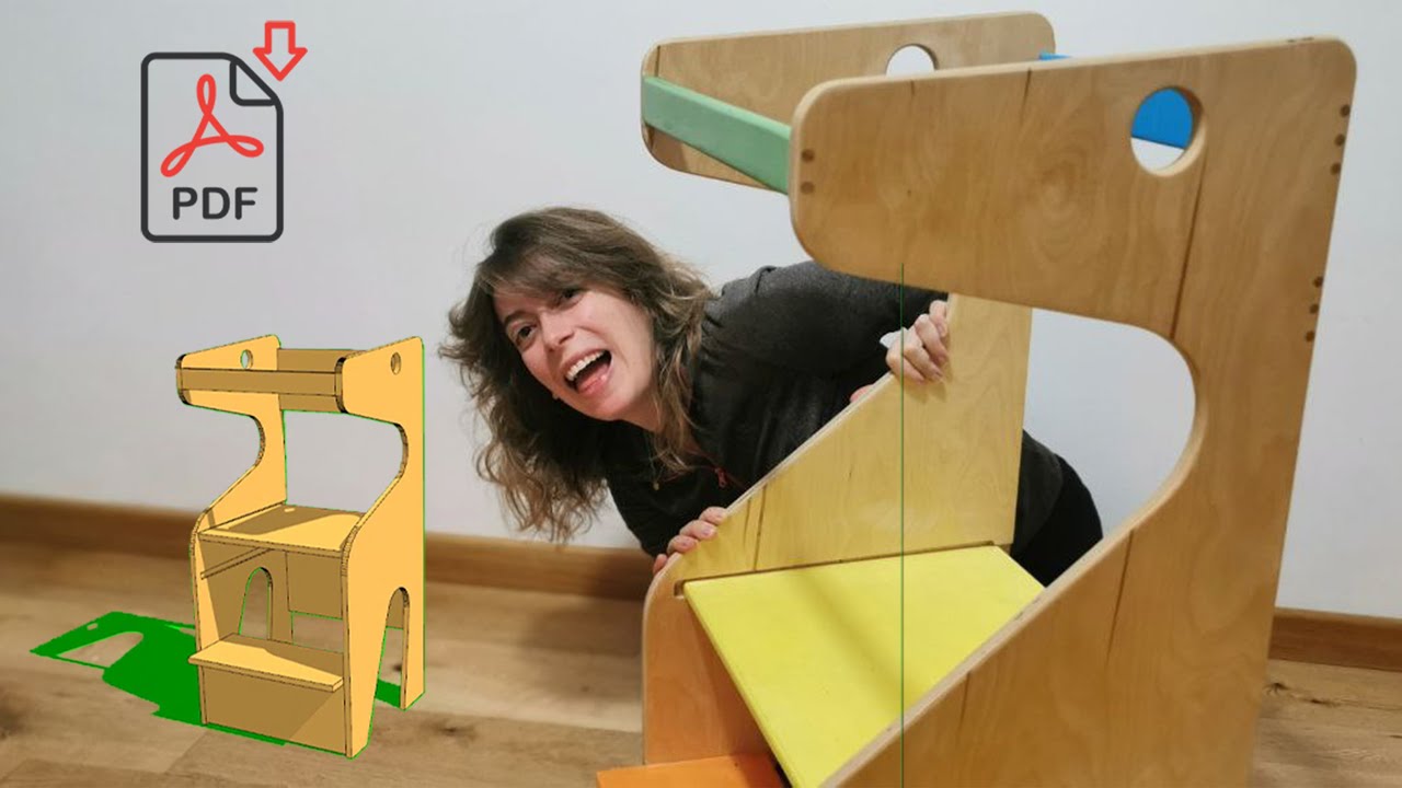 Learning Tower in Montessori style | Kid's Kitchen Step Stool / Plans ...
