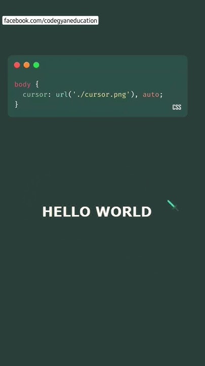 Custom Cursor using html and css #shorts #short #shortvideo #shortsvideo #coding #html #css # ...