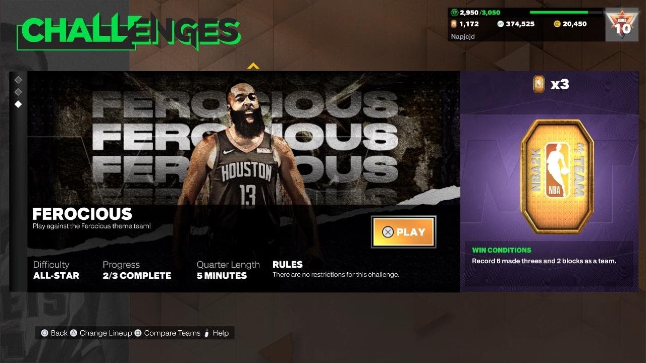 NBA 2K23 MyTEAM Skills Challenges - Ferocious Challenge - YouTube