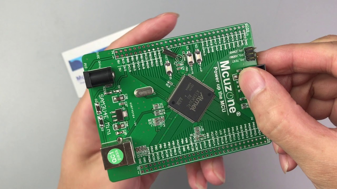 SAM3U mini dev board with SAM3U4E Soc, 开发板介绍 - YouTube