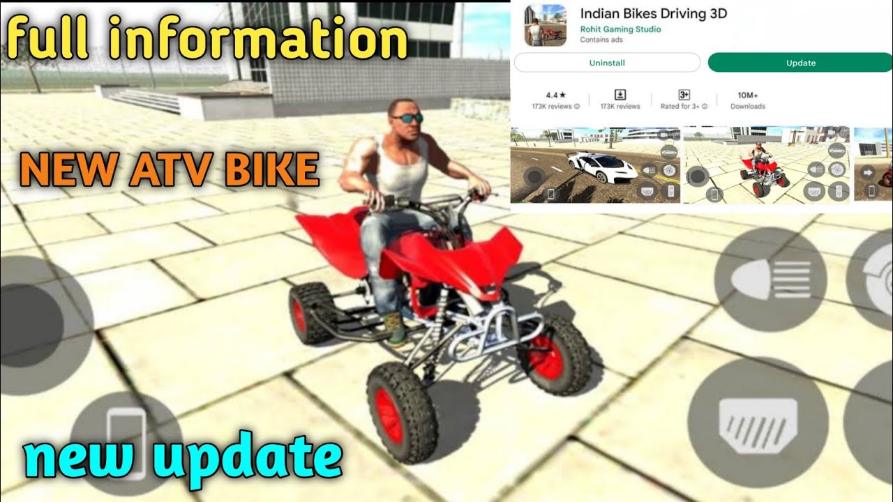 Indian bike driving 3d New Atv bike cheat code live gameplay - YouTube