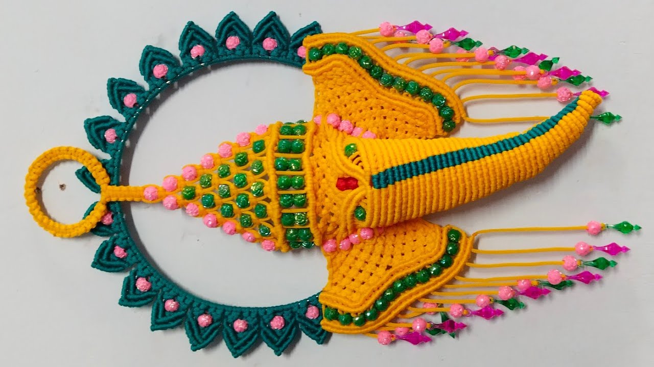 Macrame Ganesha New Design/ macrame ganpati ji very easy and beautiful ...