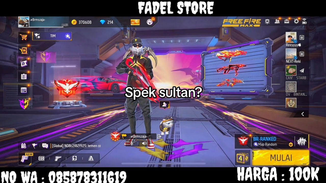 Jual Akun FF Sultan Murah Dana Pelajar Season 1-18 Full Bnl Genji ...