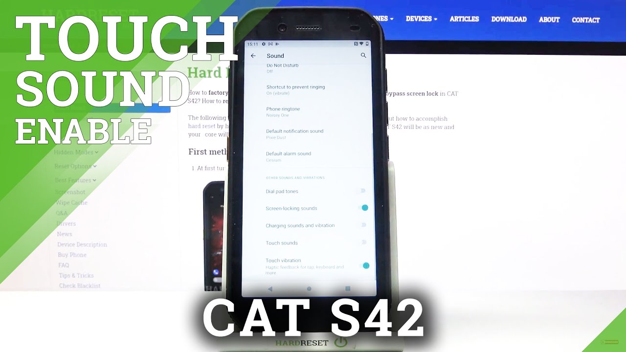 How to Activate Touch Sounds in CAT S42 – Turn On Touch Sounds - YouTube
