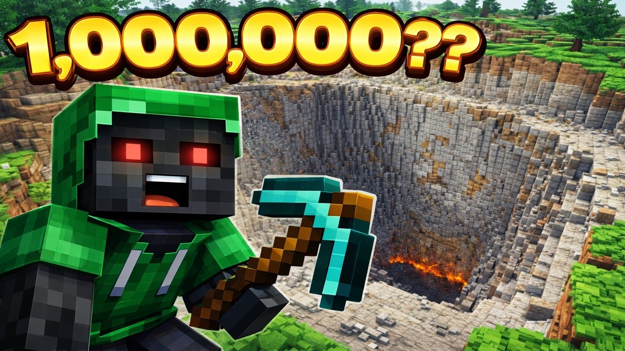 Mining 1,000,000 Stone Blocks in Survival #1 - YouTube