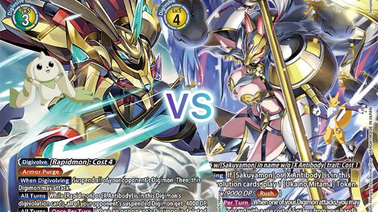 Rapidmon (X antibody) VS Sakuyamon (X antibody)!!! Battle of the tamers ...