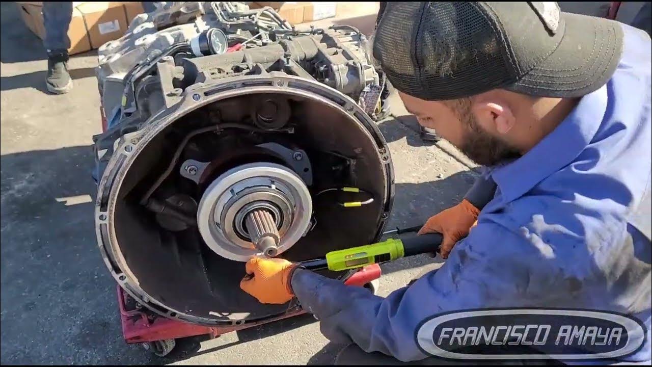 DT12 automatic transmission CPCA clutch actuator replacement freightliner cascadia - YouTube