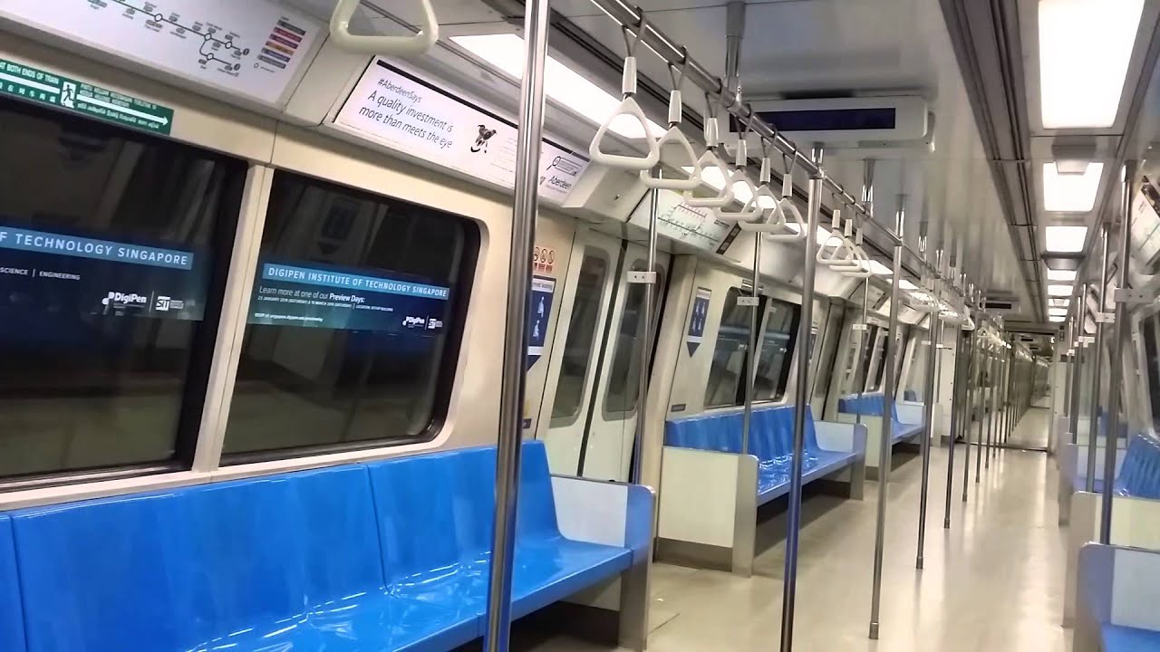 SMRT C651 233/234 - Train Ride from Marina Bay to Marina South Pier ...