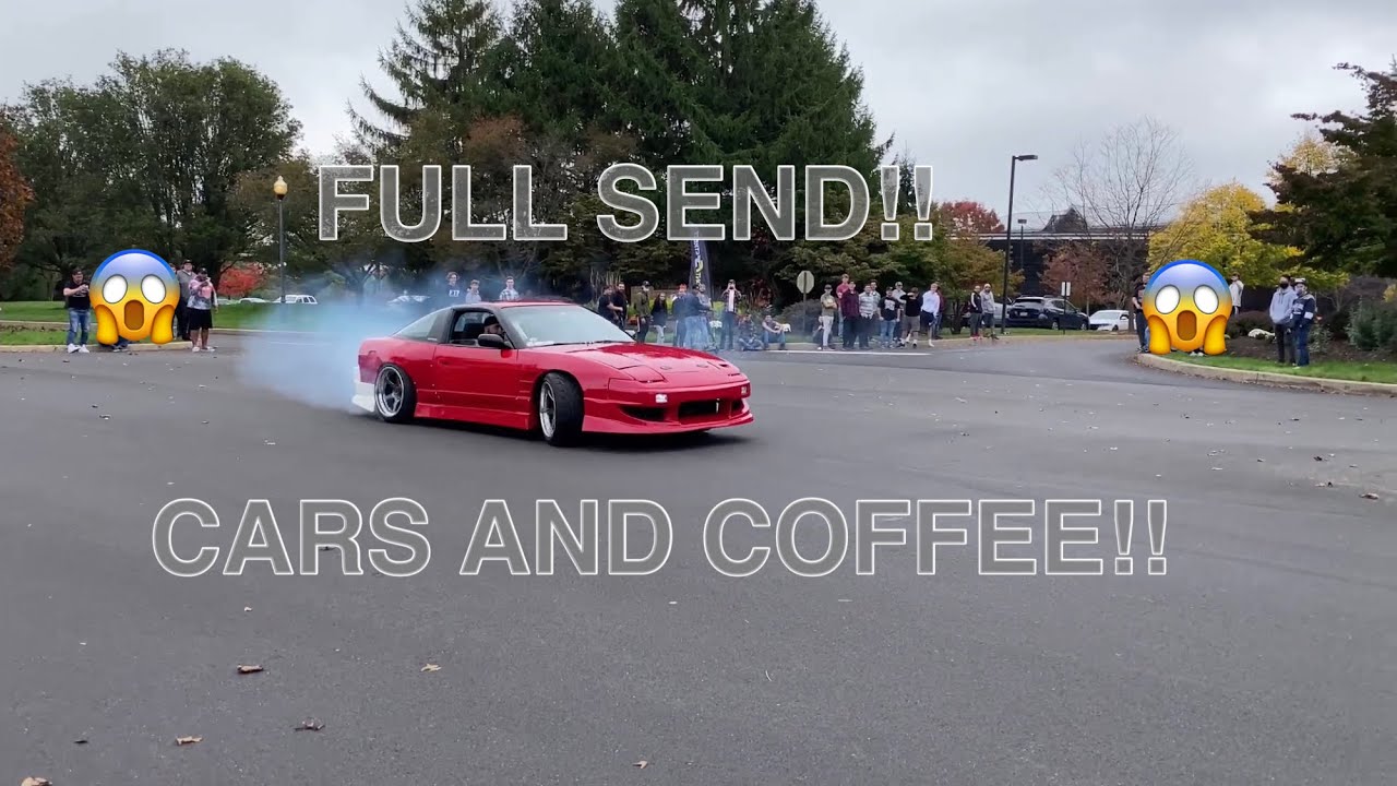 CARS FULL SENDING LEAVING CARS AND COFFEE! - YouTube