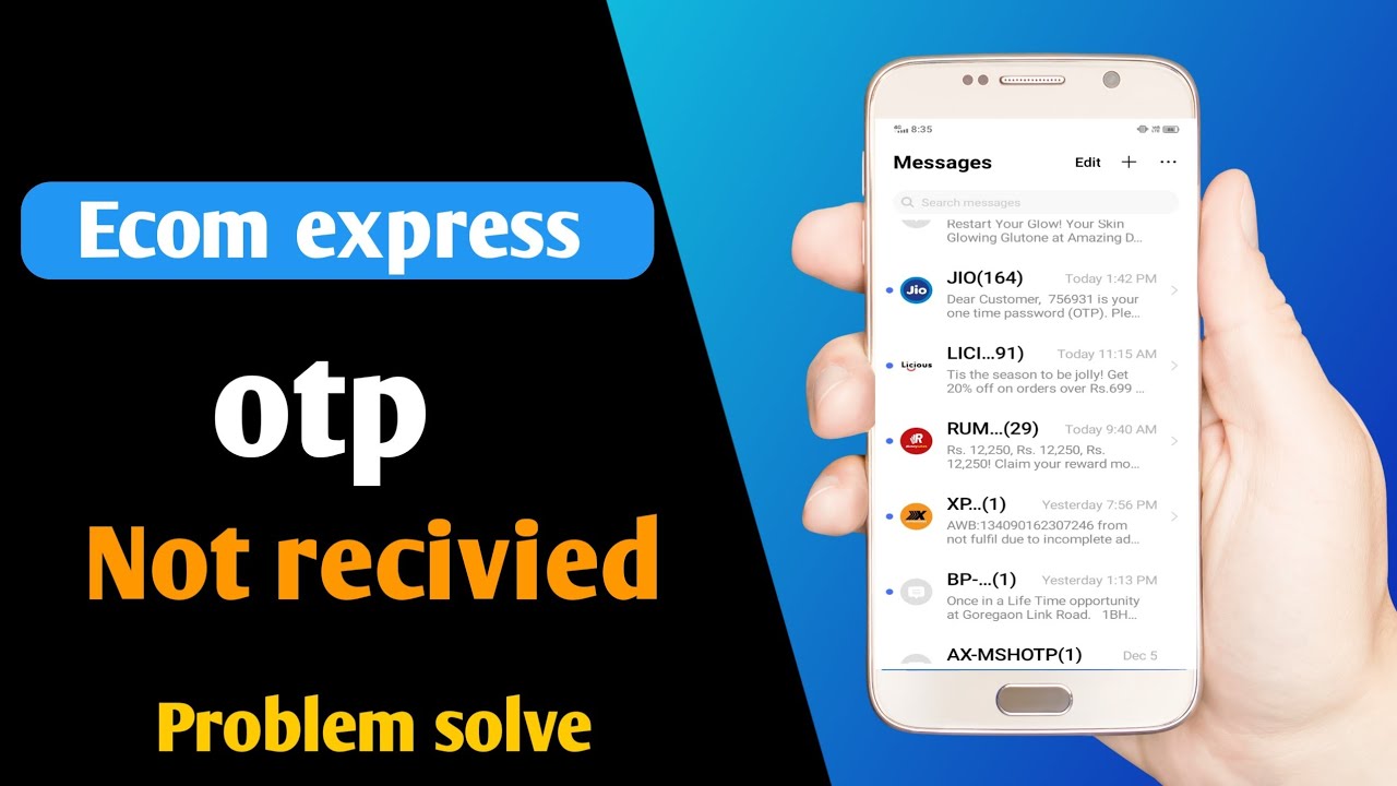 Ecom express otp not recivied - YouTube