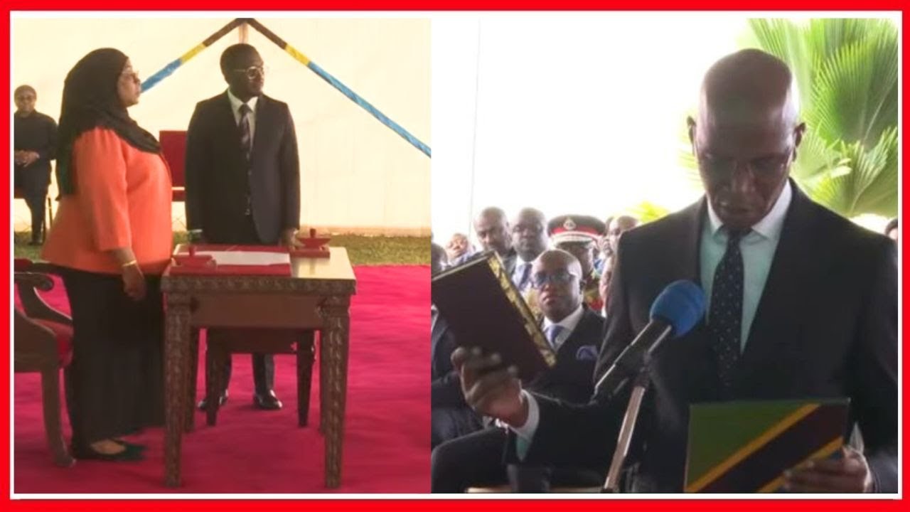 CHEKI WAZIRI MAKAMBA AKIAPA MBELE ya RAIS SAMIA na VIONGOZI WENGINE ...