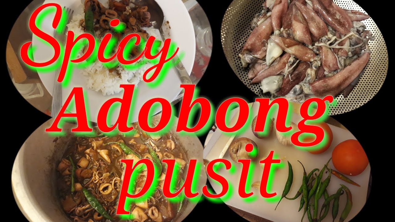spicy adobong pusit(spicy adobo native squid) - YouTube