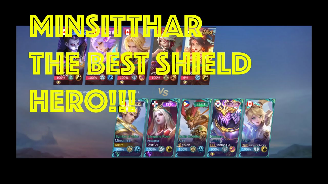 MLBB Road to Mythic! Minsitthar the shield hero!!! GG!!! - YouTube