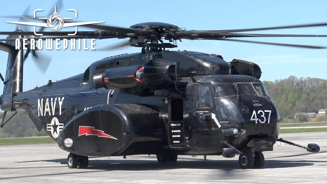 US Navy Sikorsky MH 53E Sea Dragon Preflight Start Up Takeoff From us-navy-sikorsky-mh-53e-sea-dragon-preflight-start-up-takeoff-from