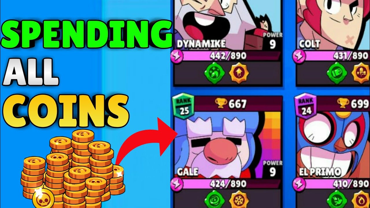 SPENDING All COINS Brawl Stars | Upgrading Brawlers - YouTube