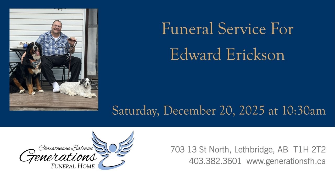 Funeral Service for Edward Erickson - YouTube