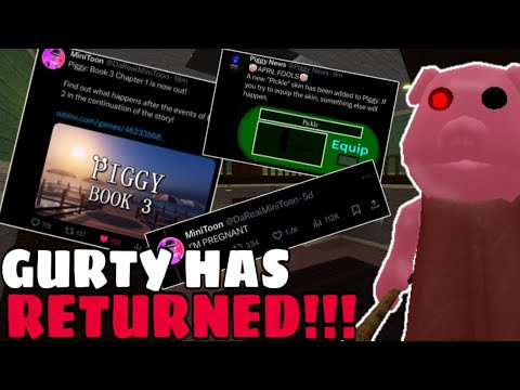 NEW ROBLOX PIGGY BOOK THREE.. + GURTY SKIN IS REALLY BACK!!! | Roblox ...