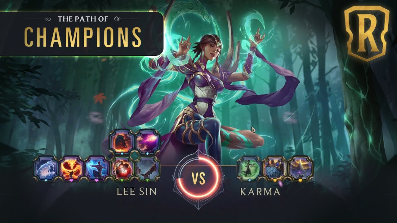 Path of Champions: Lee Sin VS Karma - YouTube