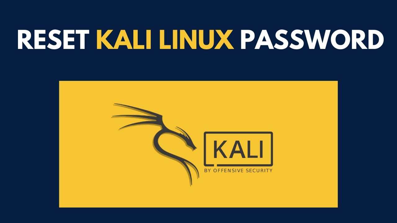 Reset Forgotten Password On Kali Linux - YouTube