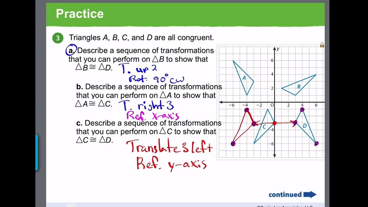 Describing Sequences of Transformations Example 3 - YouTube