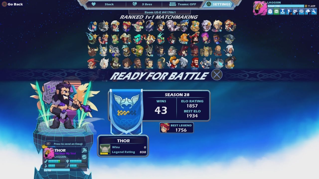 Brawlhalla Road to diamond PT7 Thor Smackdown | Talking about marvel,dc ...