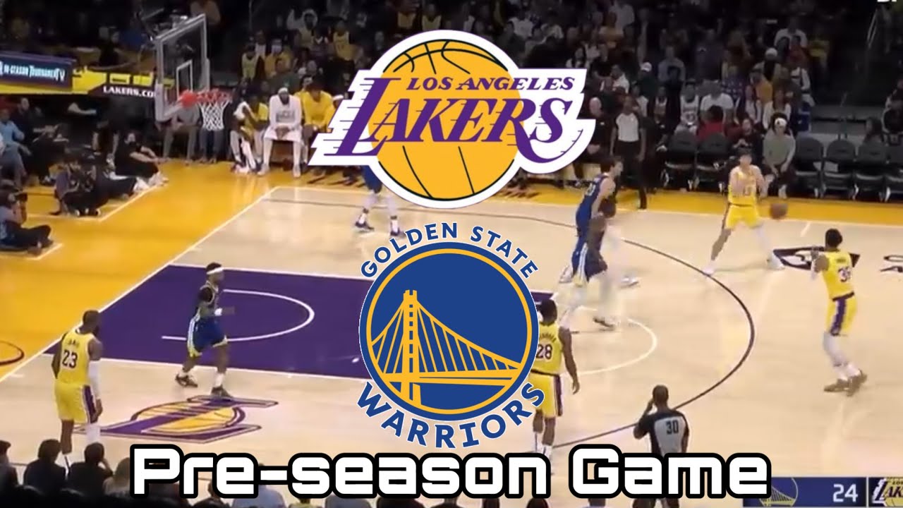 LAL VS GSW Pre-season game - LBJ AD and AR game play highlights #nba # ...